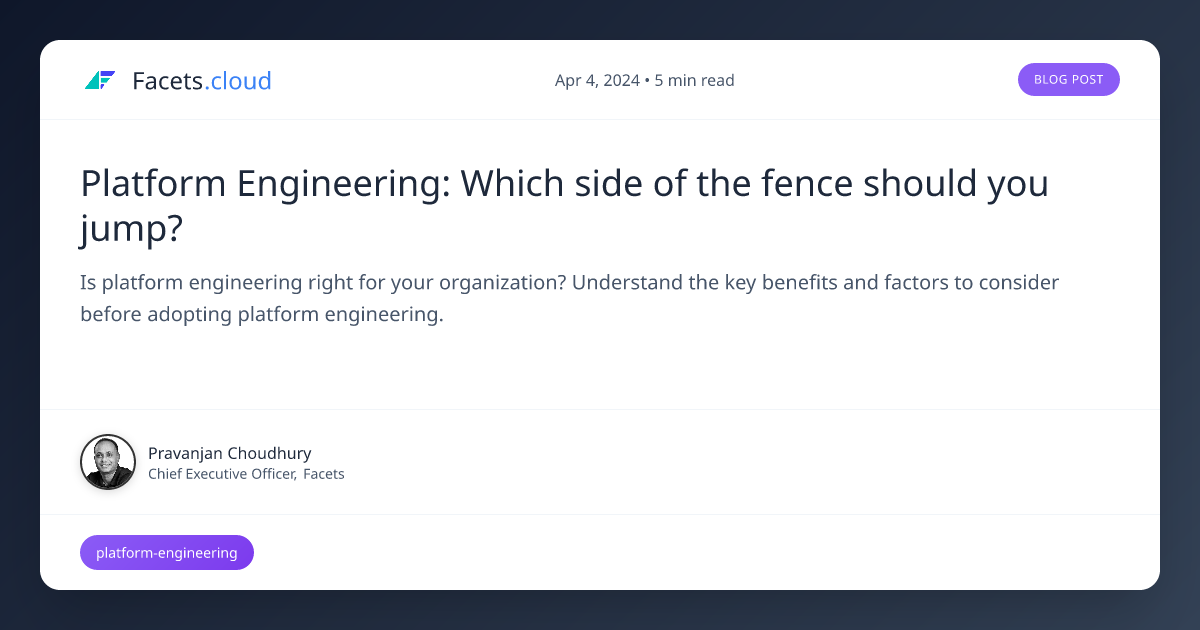 Platform Engineering: Is It Right for Your Organisation?
