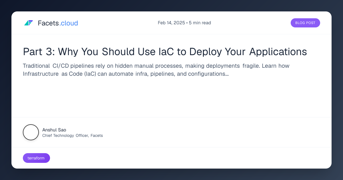 Why You Should Use IaC for Application Deployments
