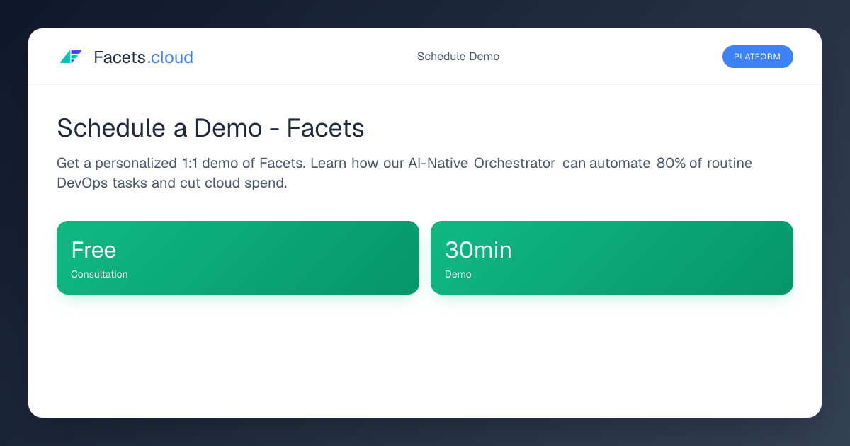 Schedule a Demo - Facets